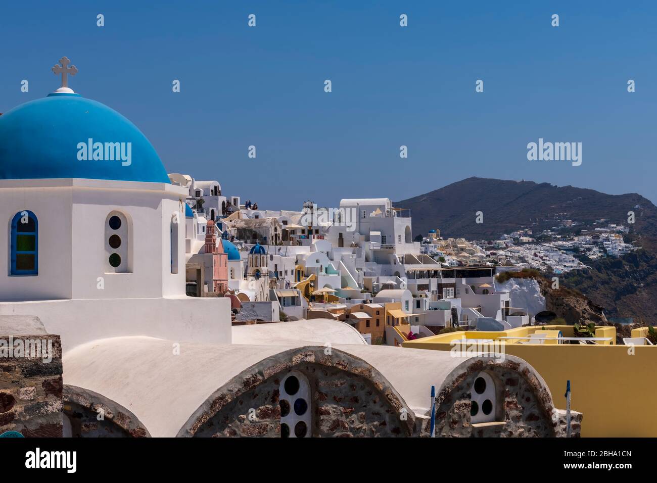 Blue dome greek island hi-res stock photography and images - Alamy