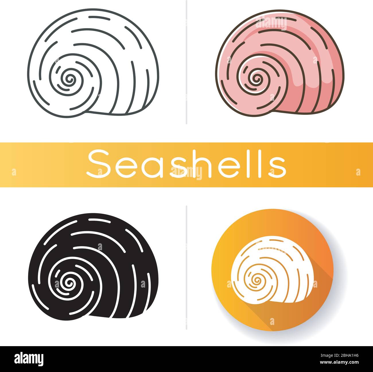 Spiral shell icon Stock Vector Image & Art - Alamy