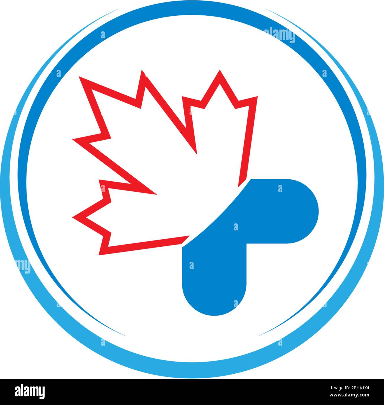 Maple leaf medical pharmacy logo icon illustration Stock Vector Image ...