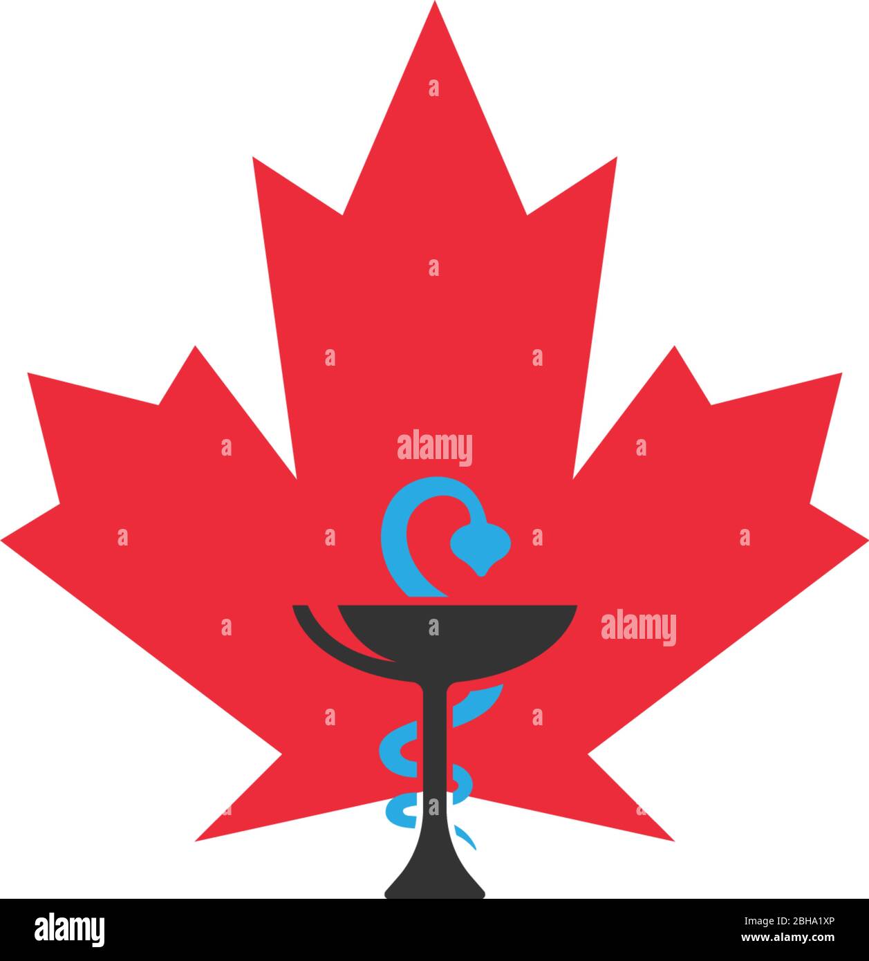 Maple leaf medical pharmacy logo icon illustration Stock Vector Image ...