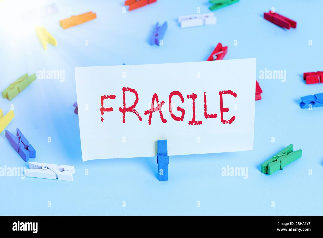 Conceptual hand writing showing Fragile. Concept meaning Breakable ...