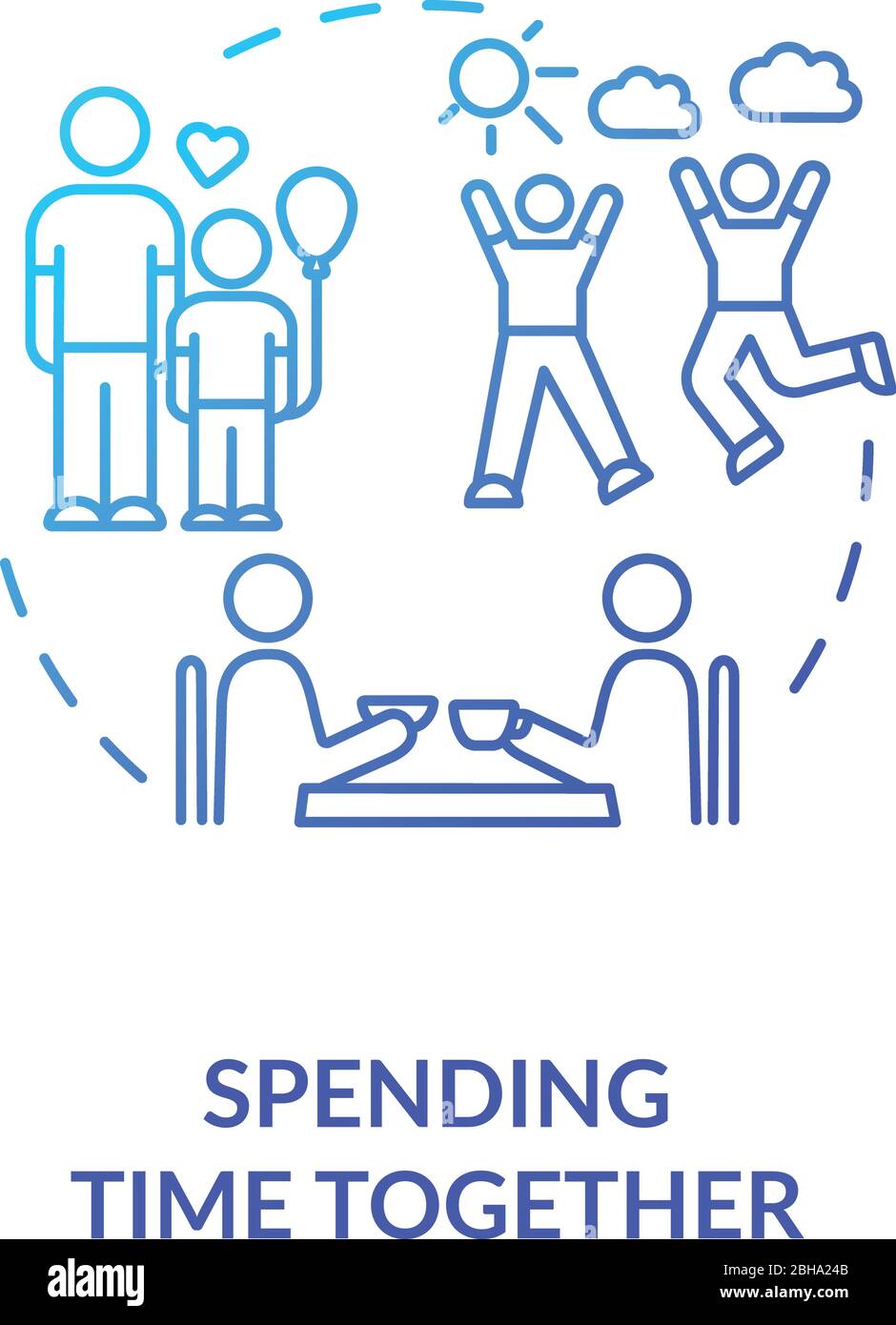 Spending time together concept icon Stock Vector Image & Art - Alamy
