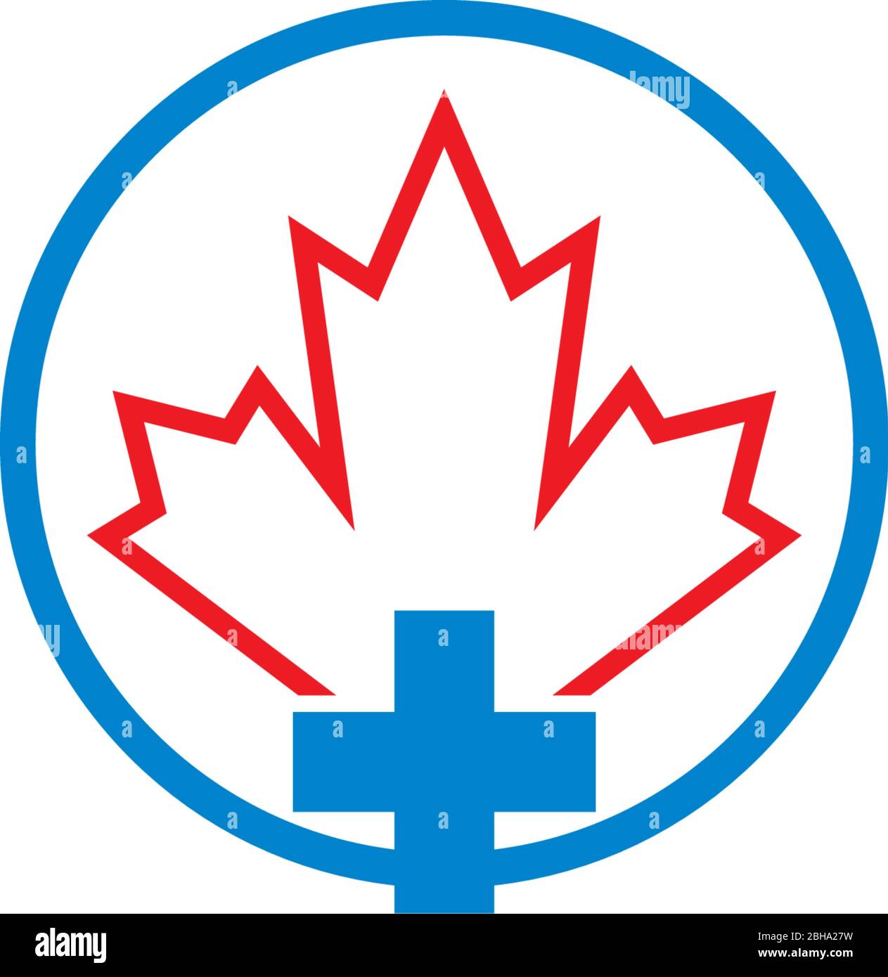 Maple leaf medical pharmacy logo icon illustration Stock Vector Image ...