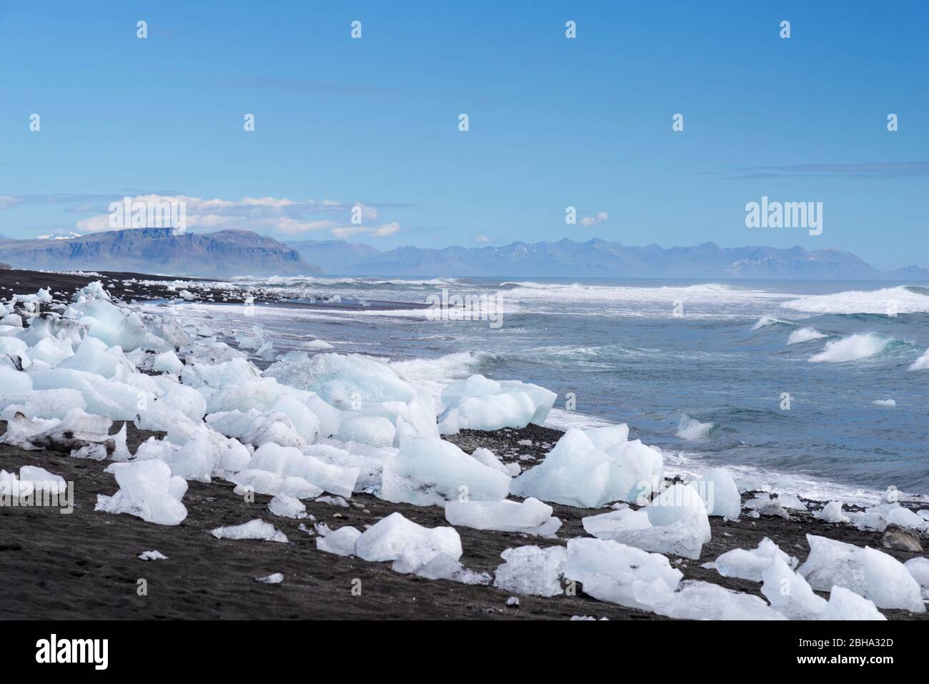 Gletscher, Berge, Gletscherzunge, Luftaufnahme, Skaftafelljökull ...