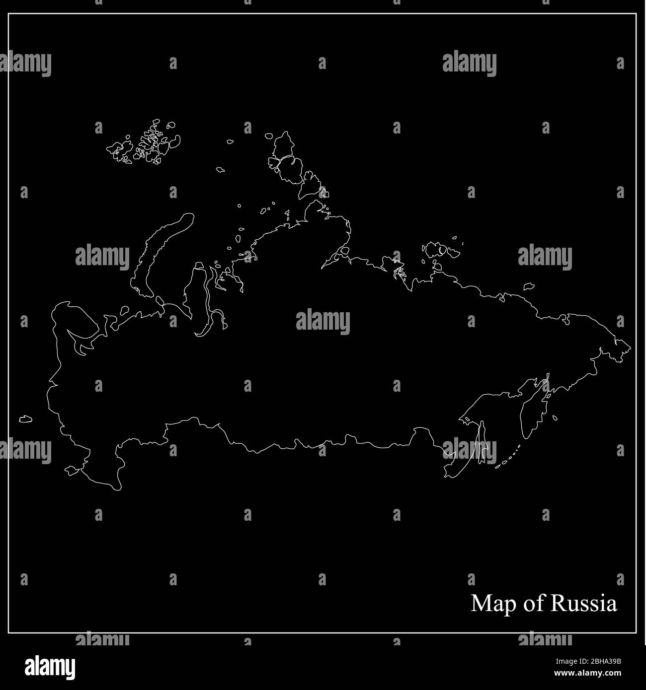 Russia map Black and White Stock Photos & Images - Alamy