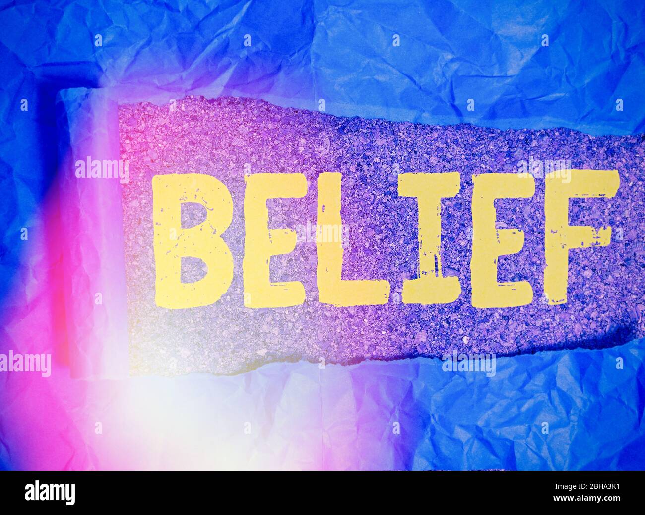 Handwriting text writing Belief. Conceptual photo the feeling of being ...