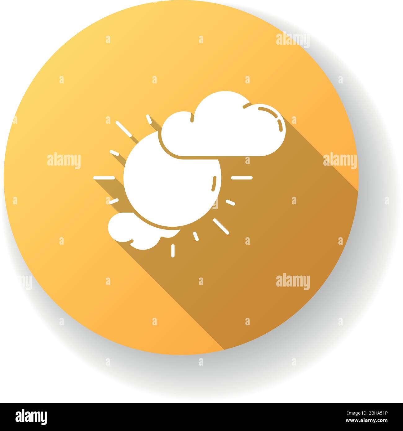 Partly cloudy sunny sky background Stock Vector Images - Alamy