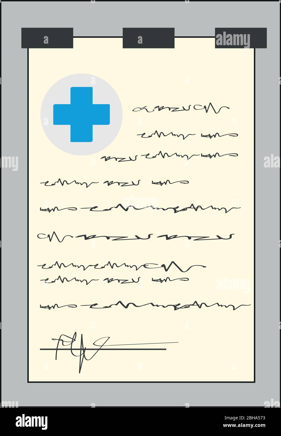 Medical record folder document Stock Vector Images - Alamy