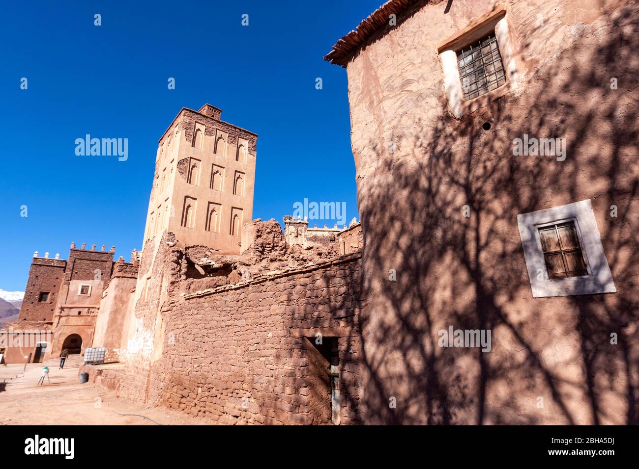 Overview of the Telouet Kasbah, Berber village of Télouet, Morocco ...