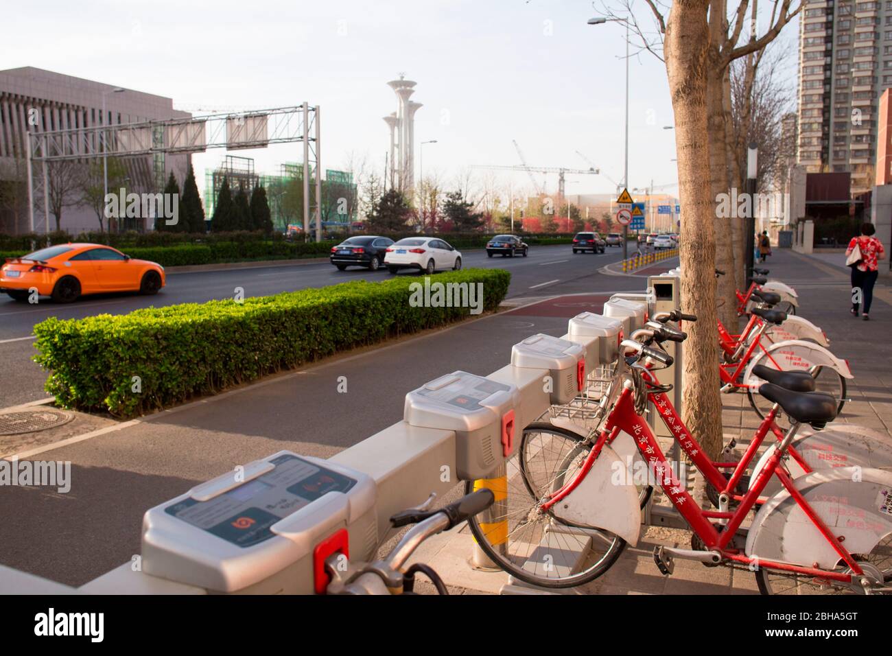 Public bike rental service, Beijing, China Stock Photo - Alamy