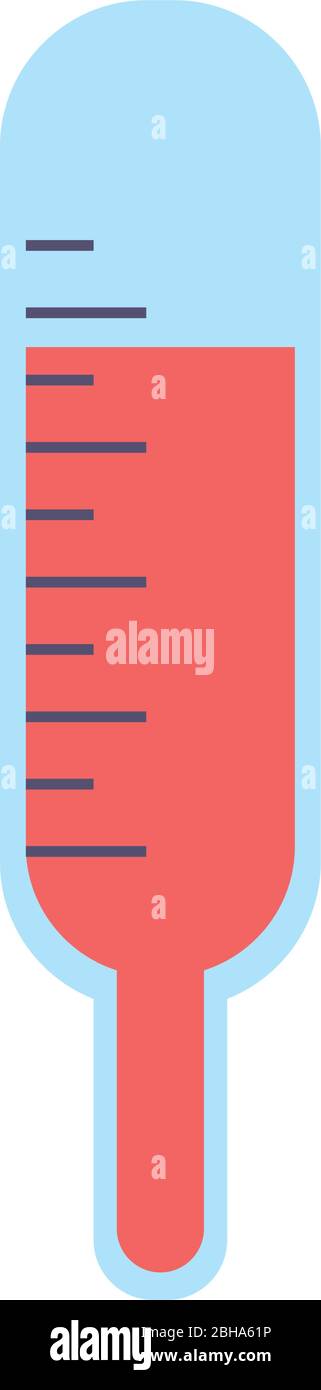 thermometer hot temperature, isolated icon on white background vector ...
