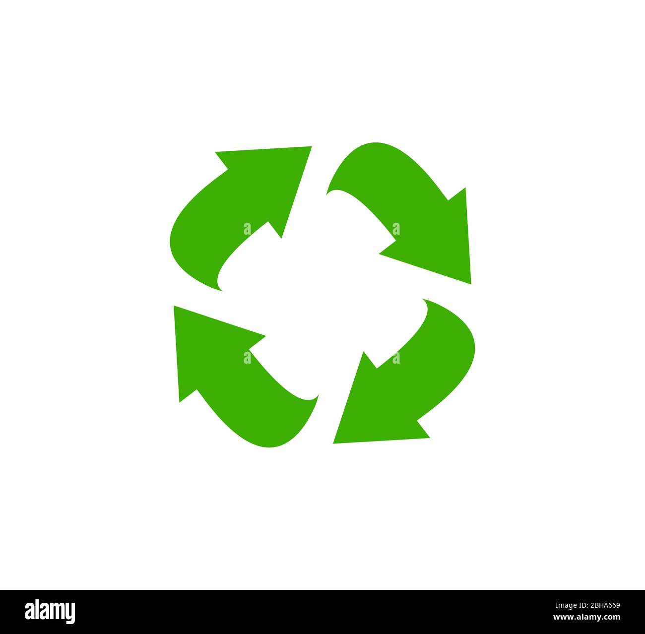 Recycle icon, garbage sorting symbol, waste recycling sign, green ...