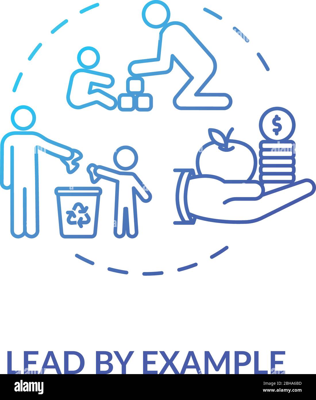 Lead by example concept icon Stock Vector Image & Art - Alamy