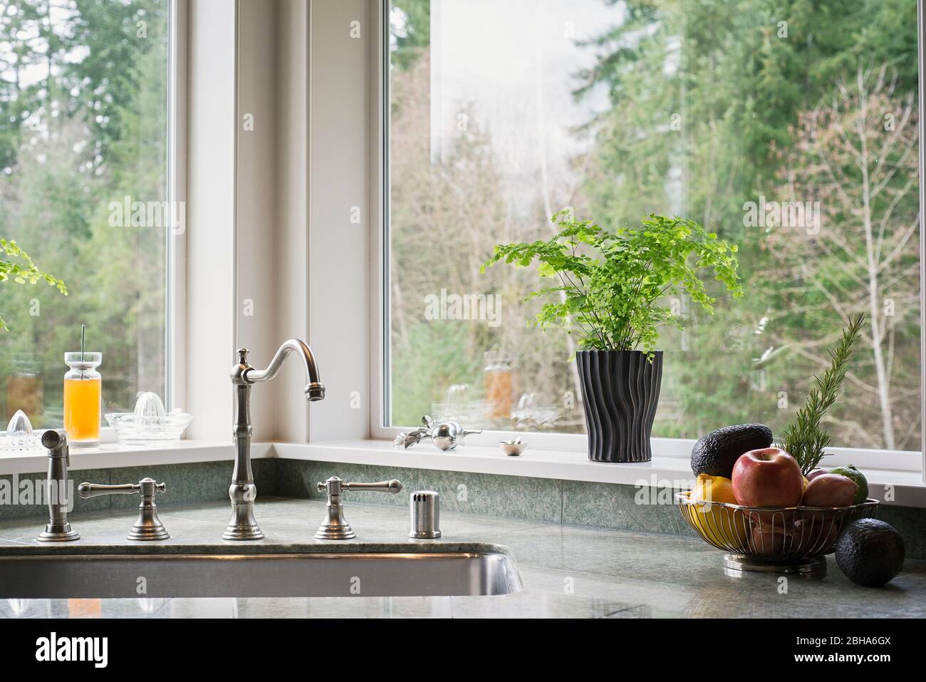 A kitchen window Stock Photo - Alamy