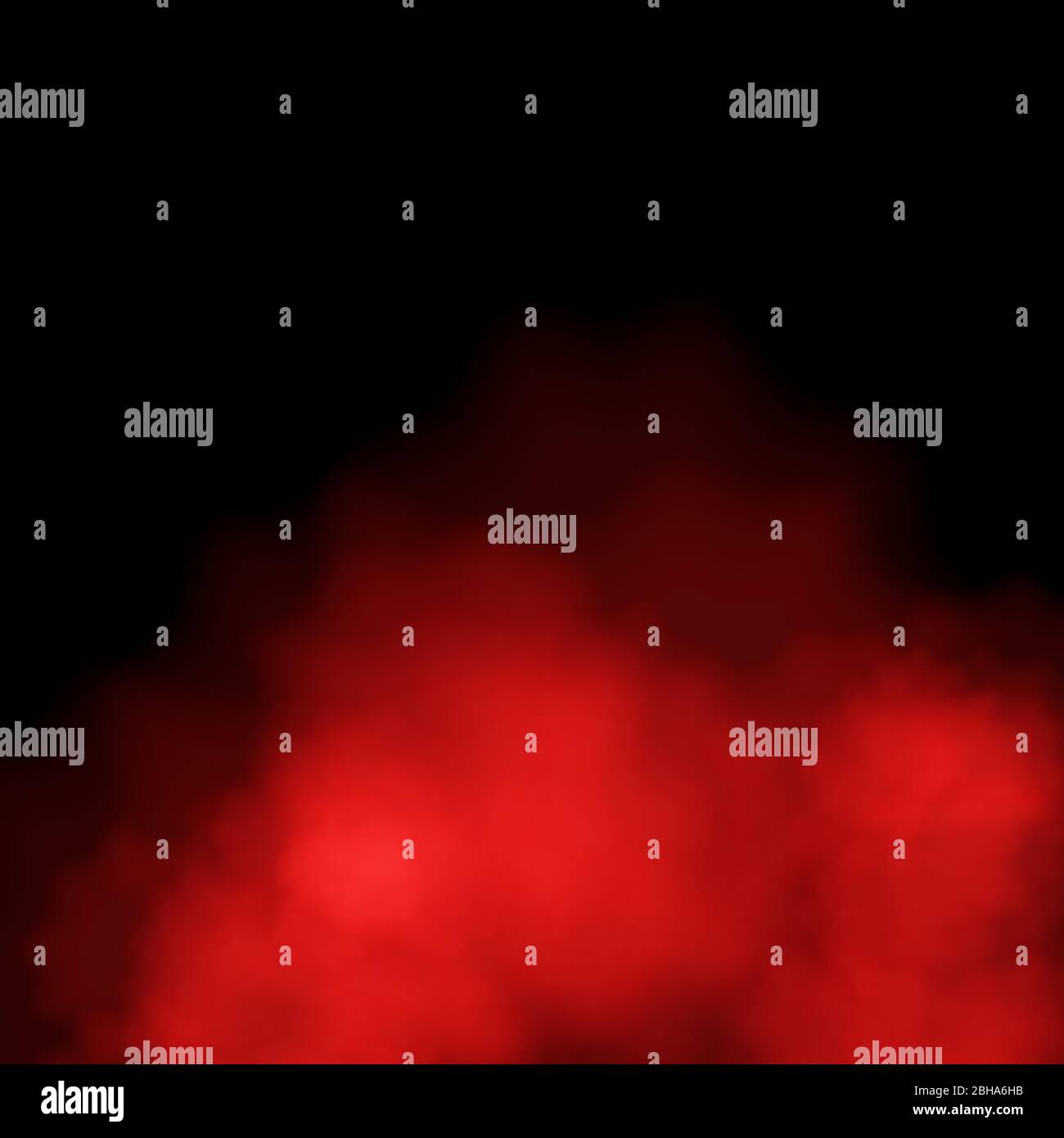 Red fog or mist color special smoke effect isolated on black background ...