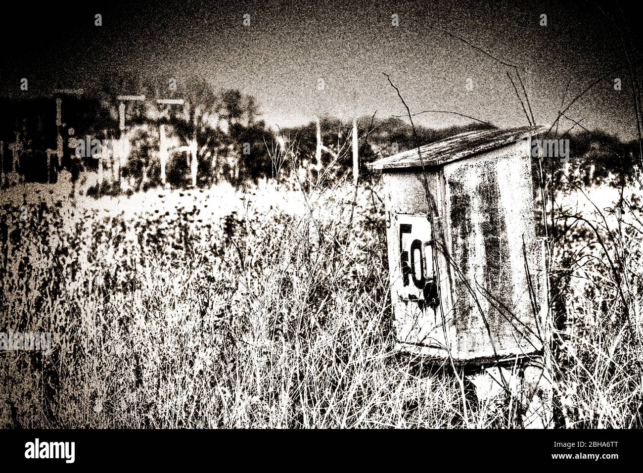 Box, scrub, wild, background signals, digitally edited, RailArt Stock ...