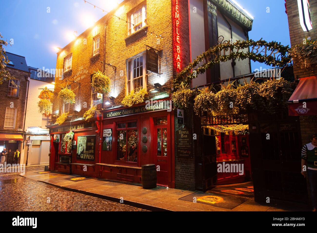 DUBLIN, IRELAND - 11/23/2015 Temple Bar is a famous landmark in Dublins ...
