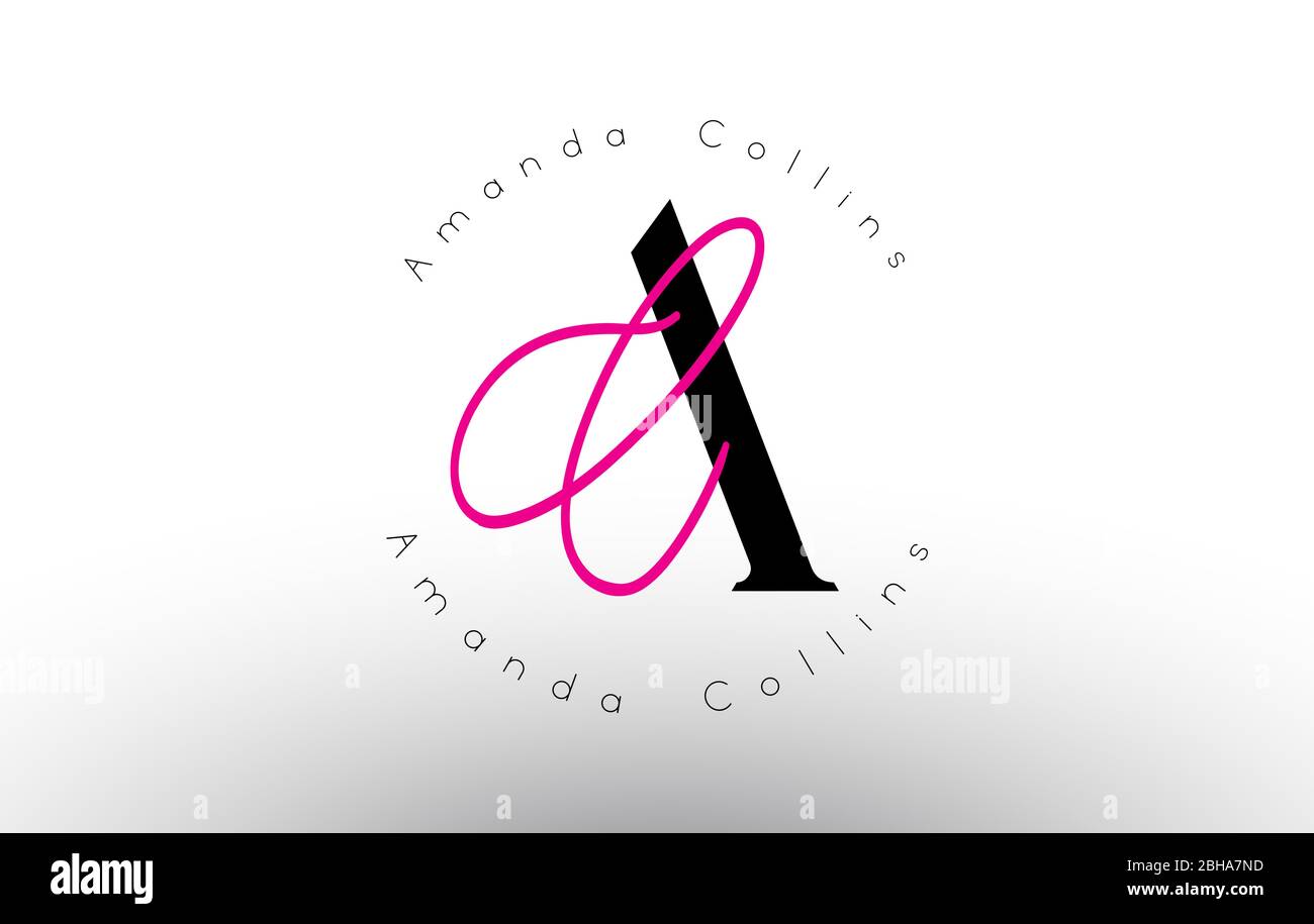 Letter AC signature minimalistic monogram vector logo. Simple AC Icon ...