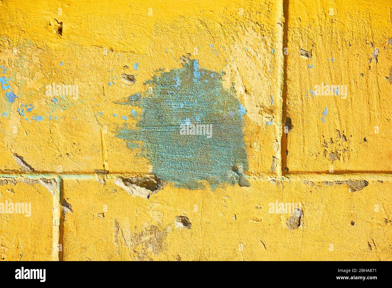 Yellow wall with scratches and chips. Abstract background Stock Photo ...