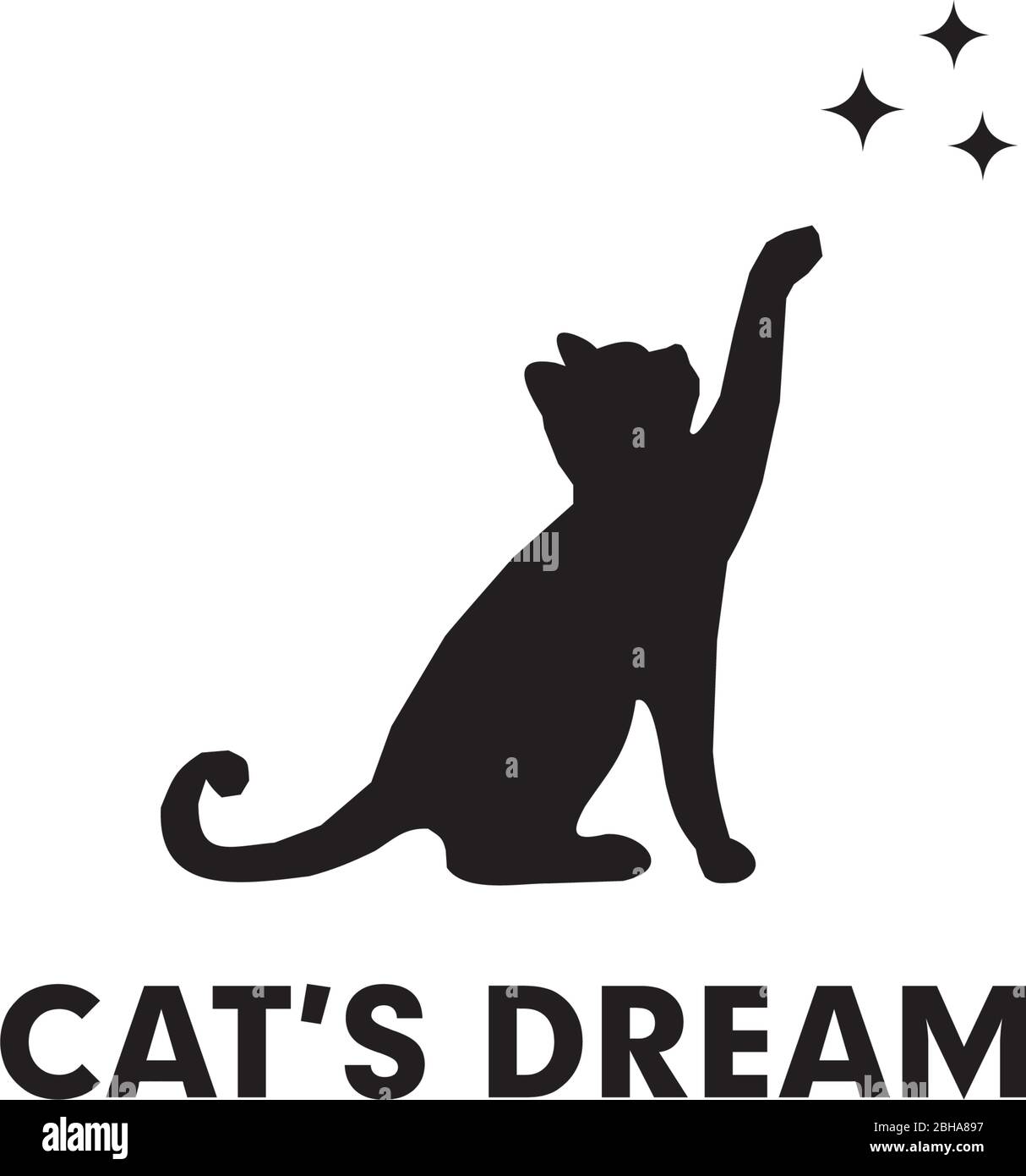 Cat's dream logo design vector template Stock Vector Image & Art - Alamy
