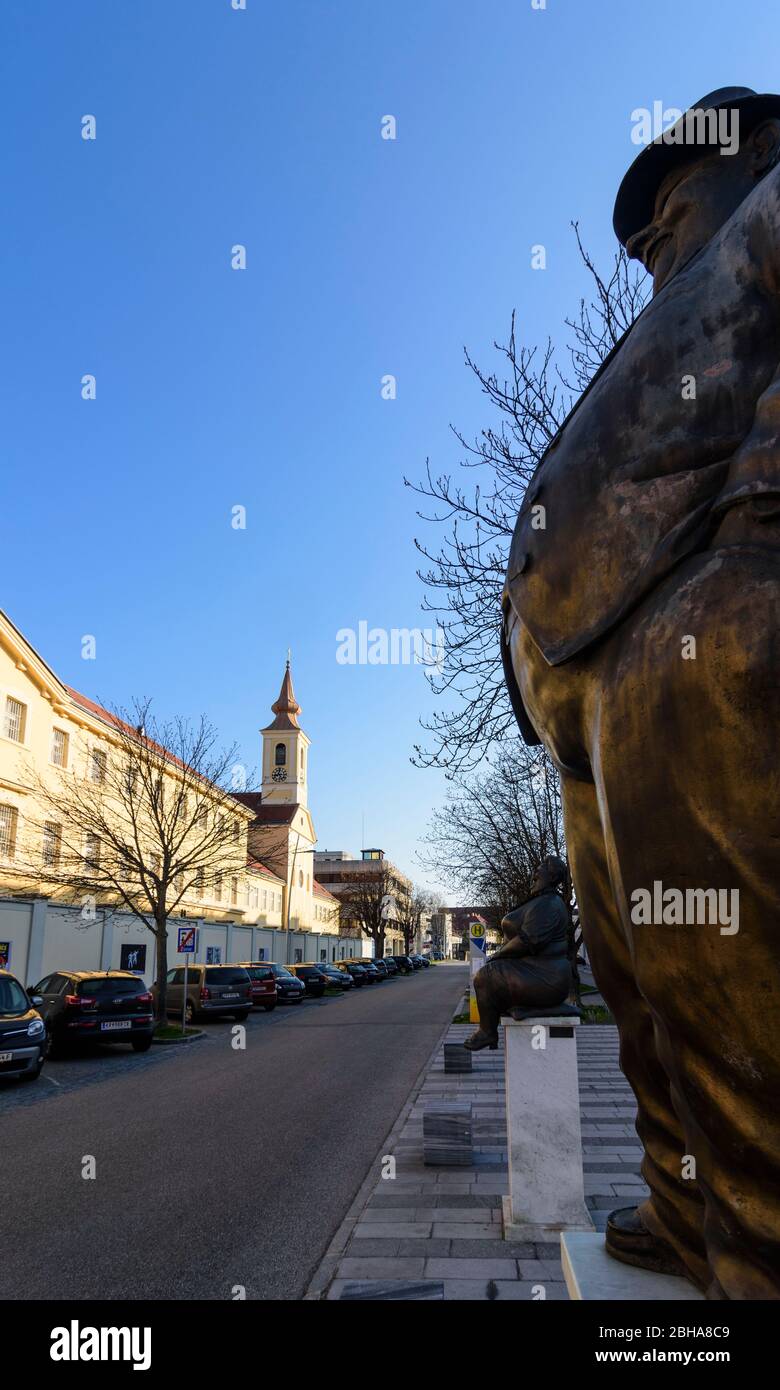 Krems an der Donau: Prison Stein (jail), statues in front of cartoon ...