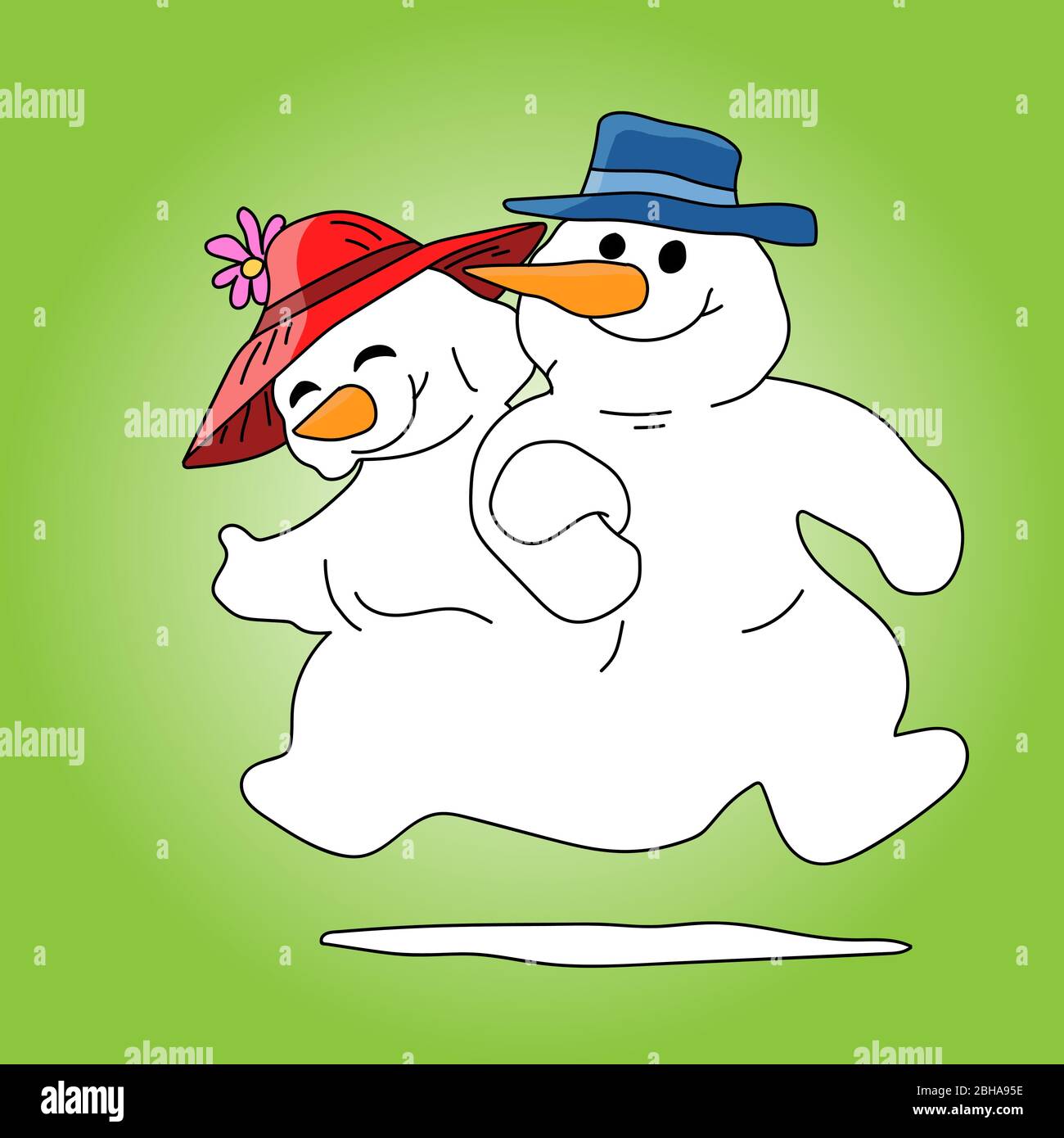 Snowman family scarf hat Stock Vector Images - Alamy