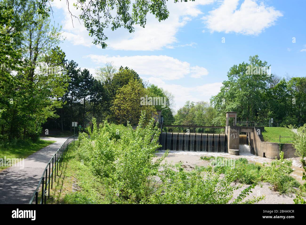 Trumau: river Triesting, weir in Wienerwald, Vienna Woods, Lower ...