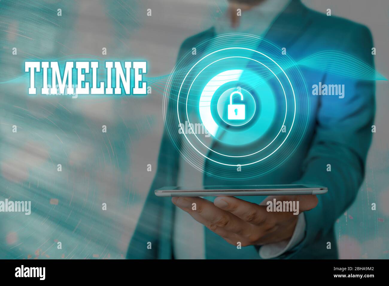 Text sign showing Timeline. Business photo showcasing graphical ...