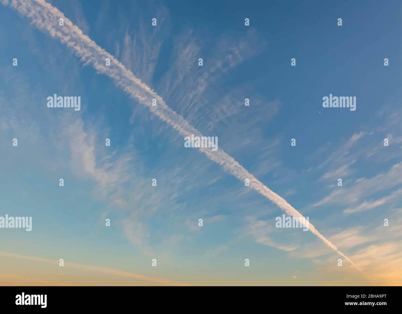 Jet and contrail Stock Vector Images - Alamy