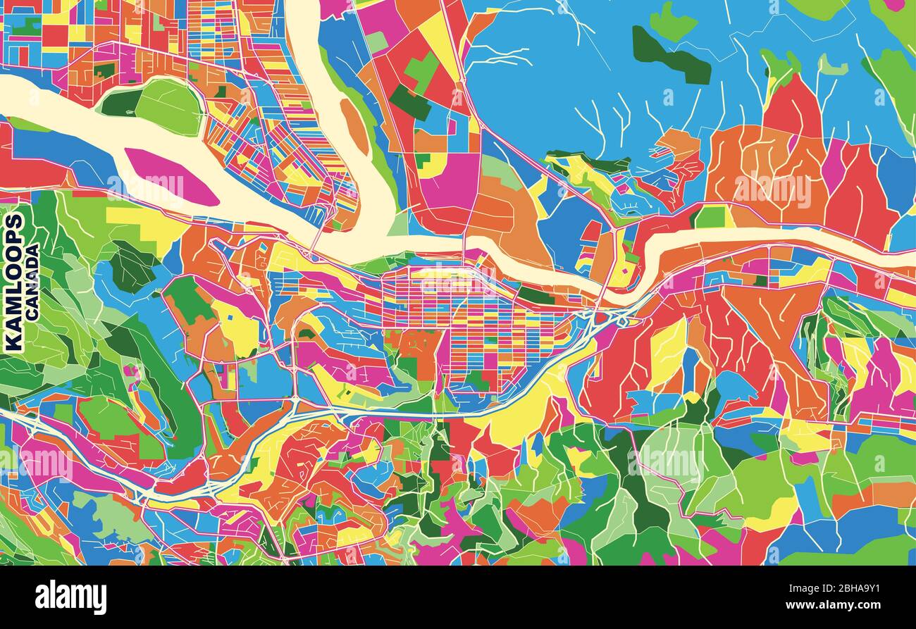 Kamloops map Stock Vector Images - Alamy