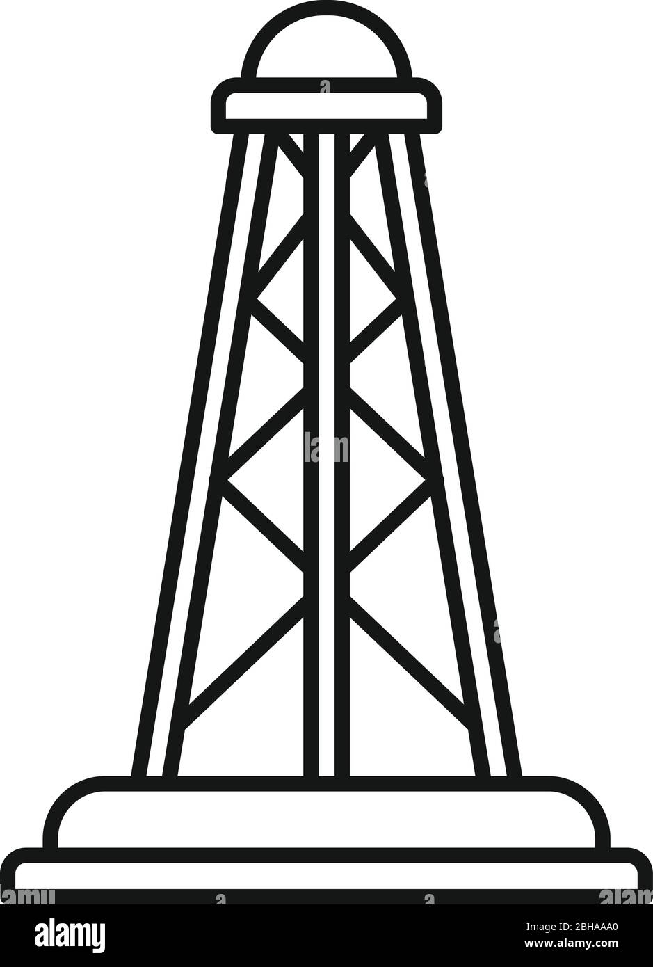 Drilling derrick icon. Outline drilling derrick vector icon for web ...