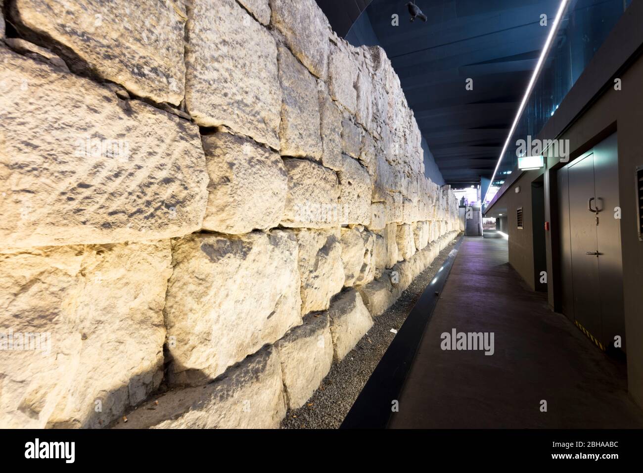 Legion camp wall, Castra Regina, museum presentation, Regensburg, Upper ...