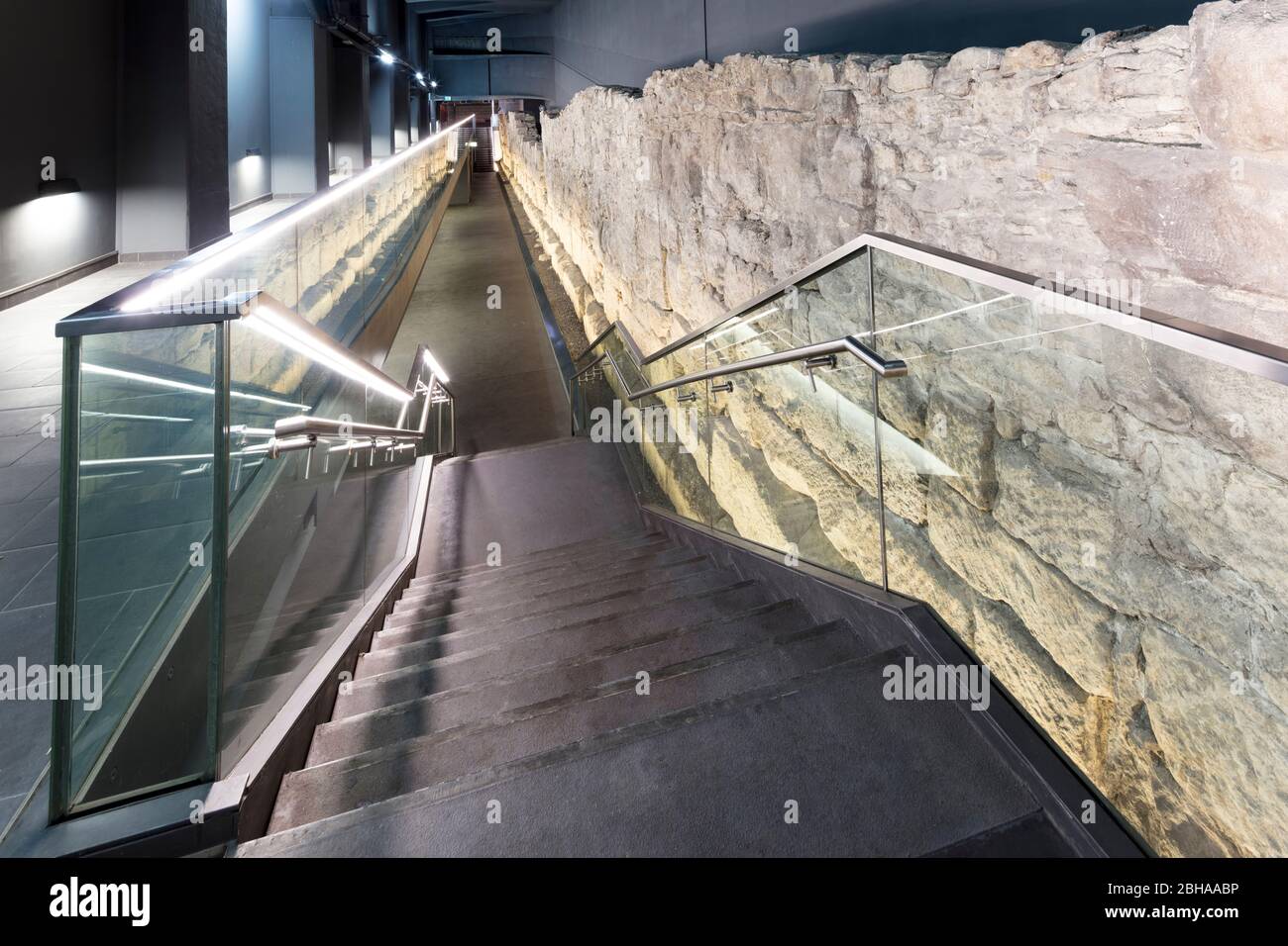 Legion camp wall, Castra Regina, museum presentation, Regensburg, Upper ...