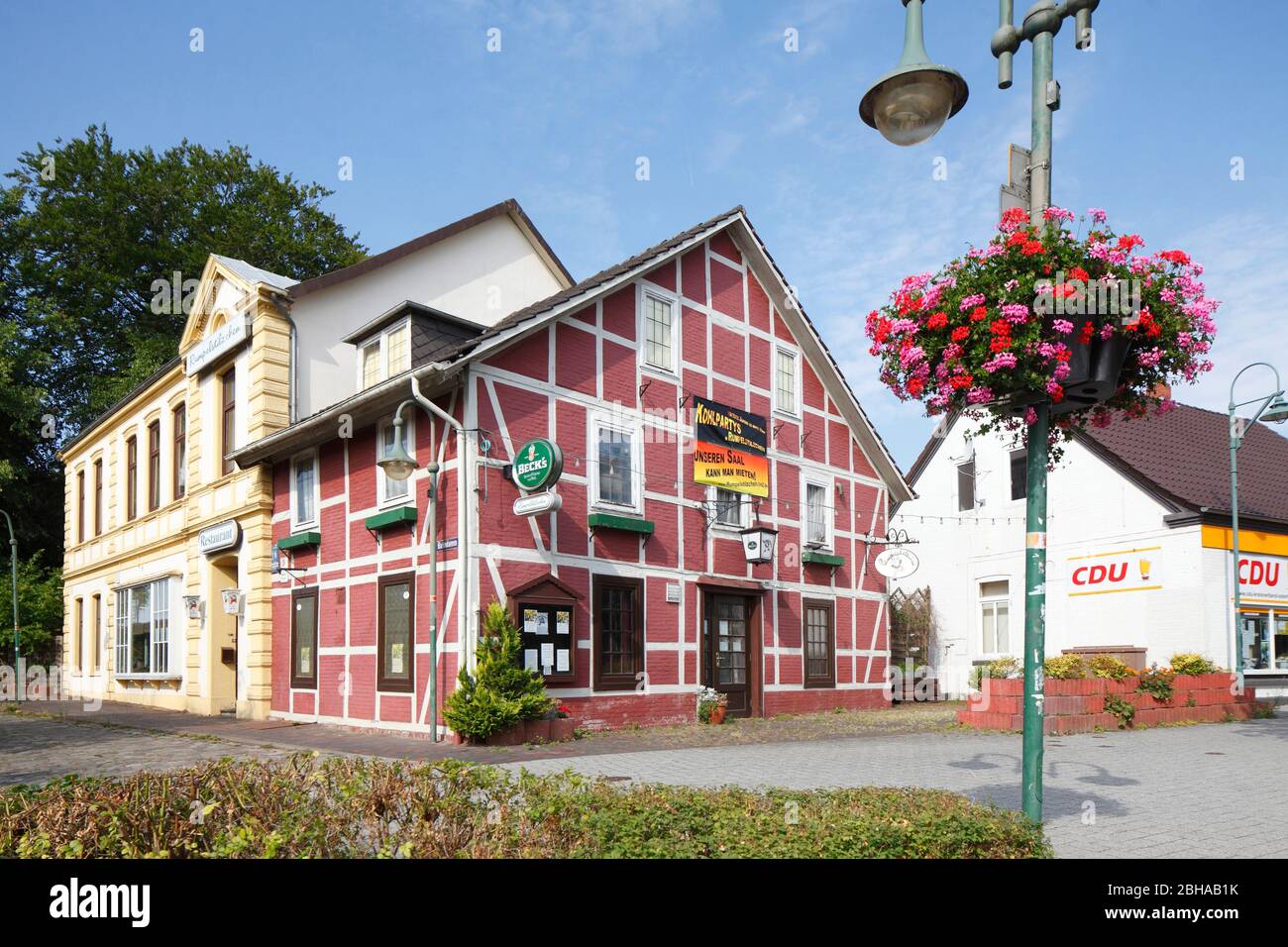 Old residential buildings, Osterholz-Scharmbeck, Lower Saxony, Germany ...