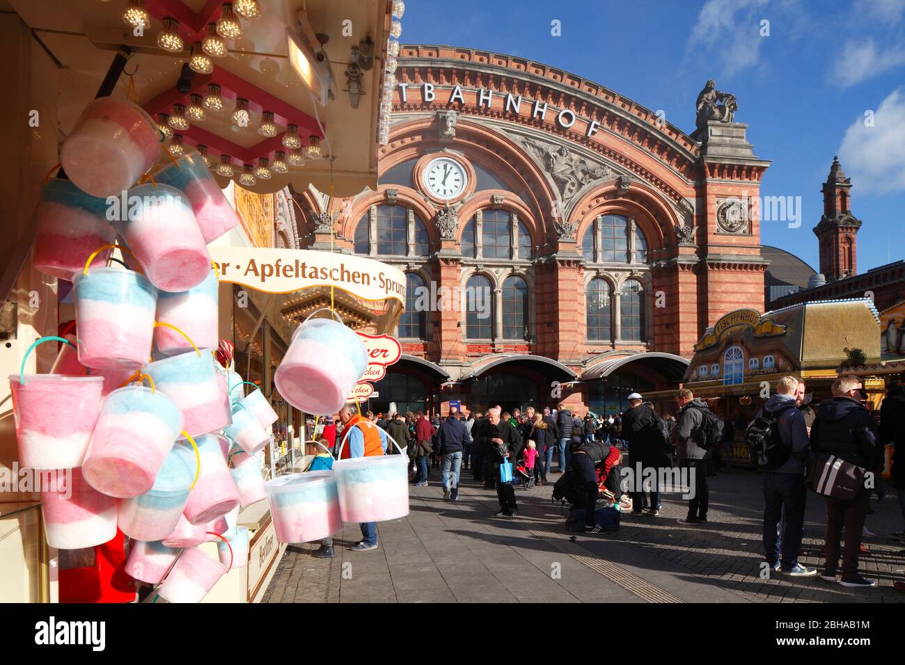 Food Stalls in front of Bremen Central Station, Bremen, Germany, Europe ...