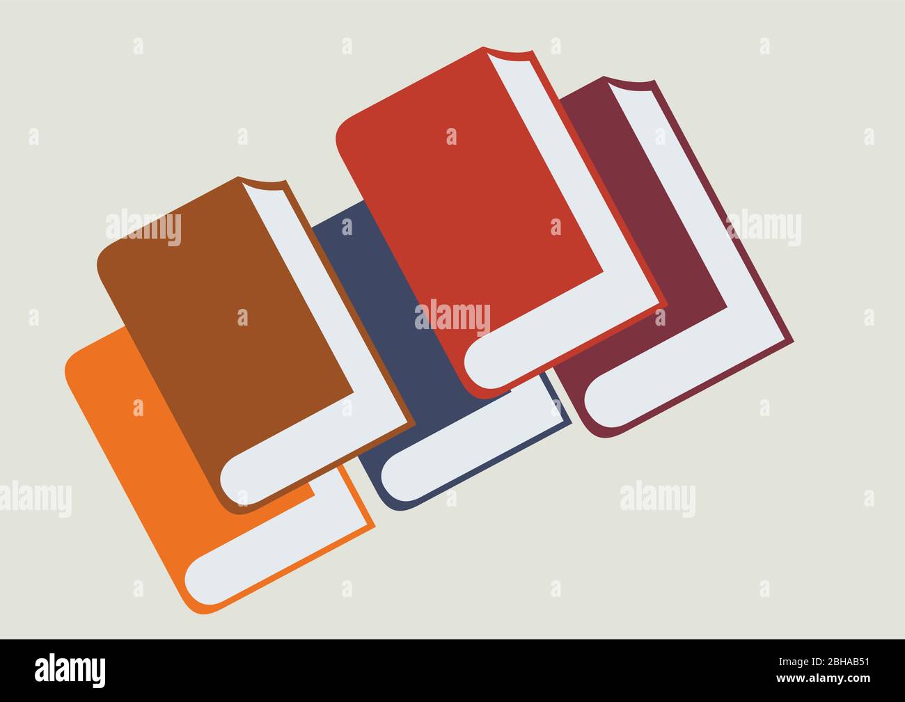 Book and bookstore. Vector poster, cover and flyer.Simple abstract ...