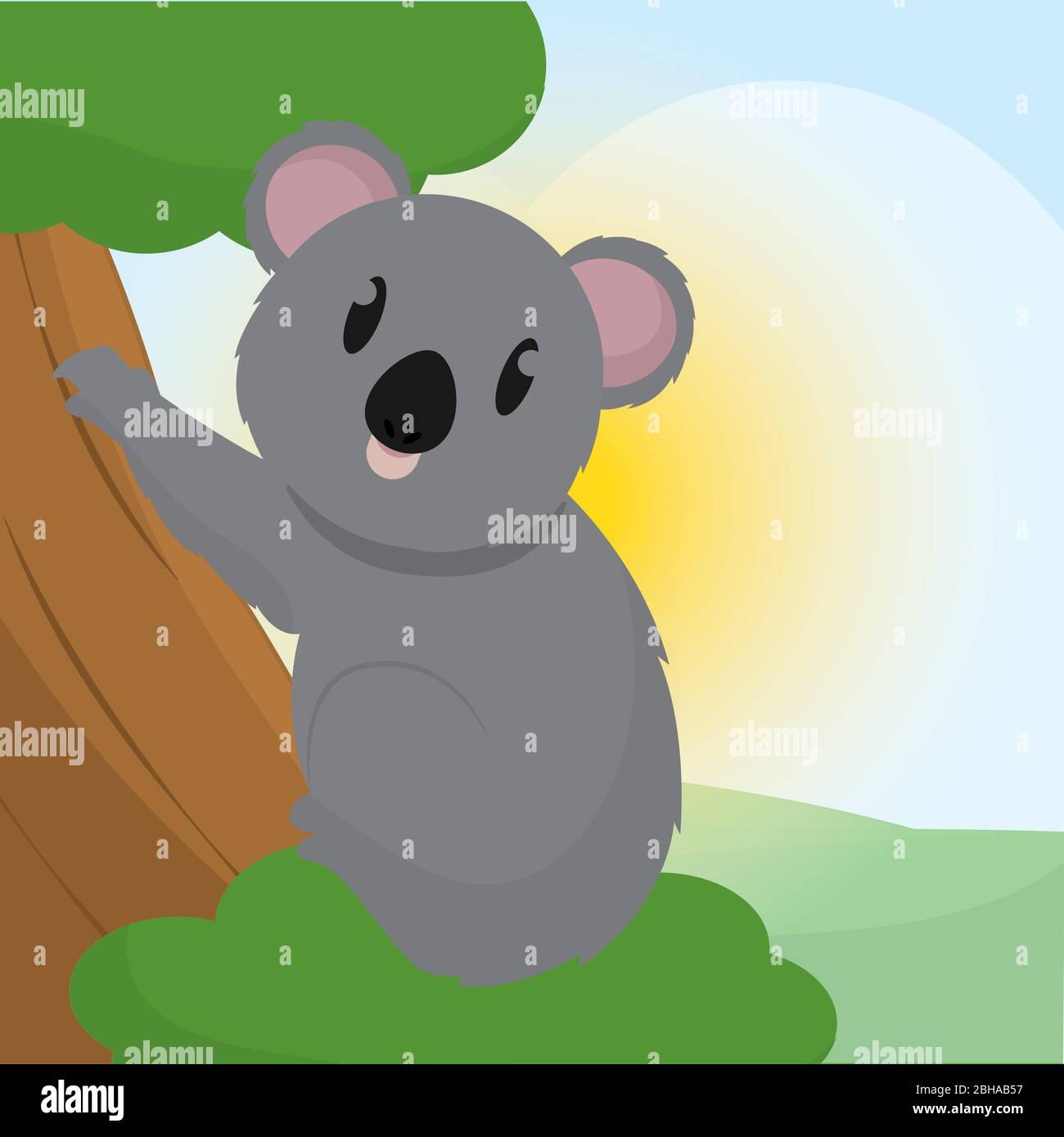 Cute koala cartoon Stock Vector Image & Art - Alamy