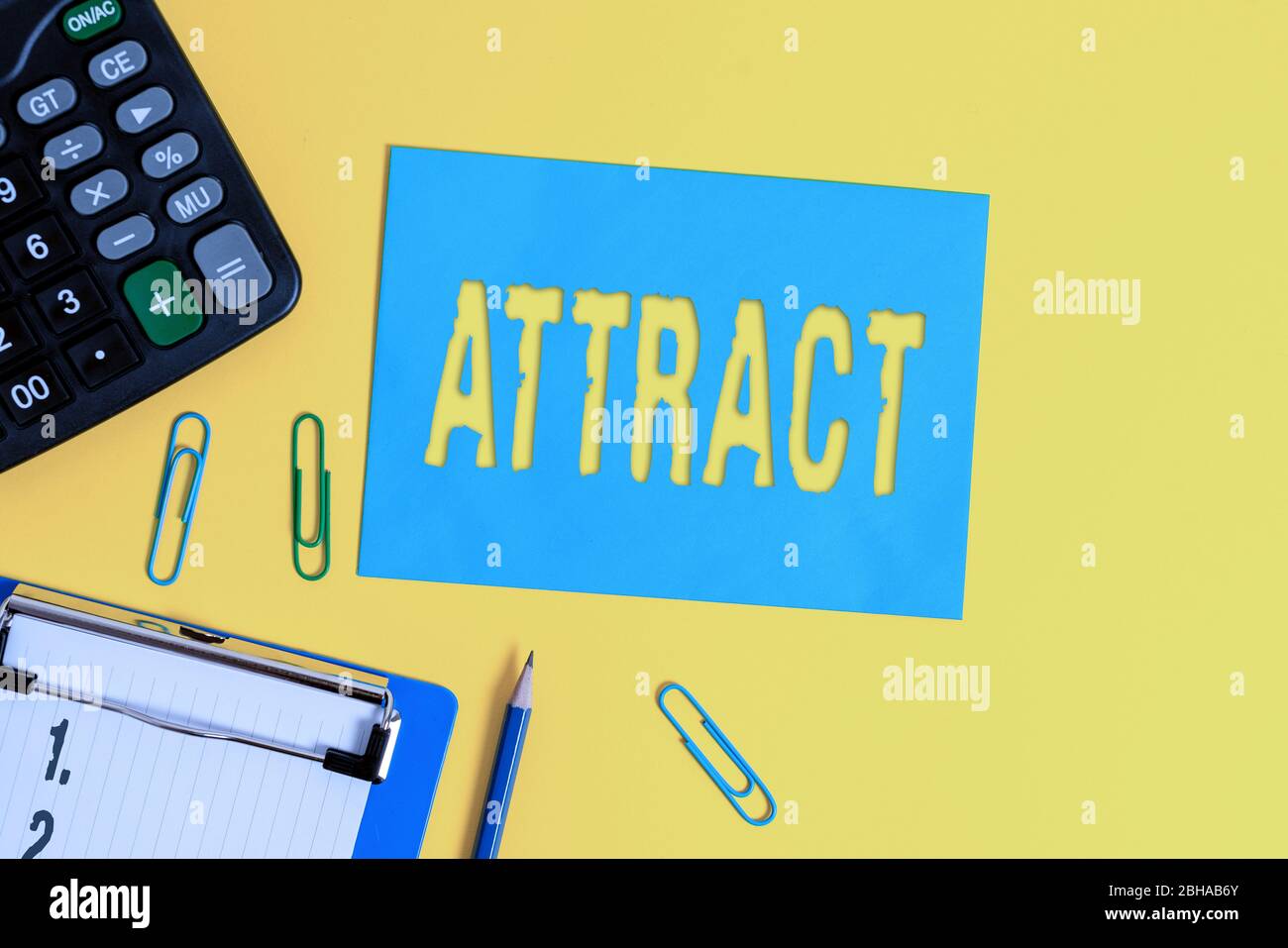 Word writing text Attract. Business photo showcasing to draw by a ...
