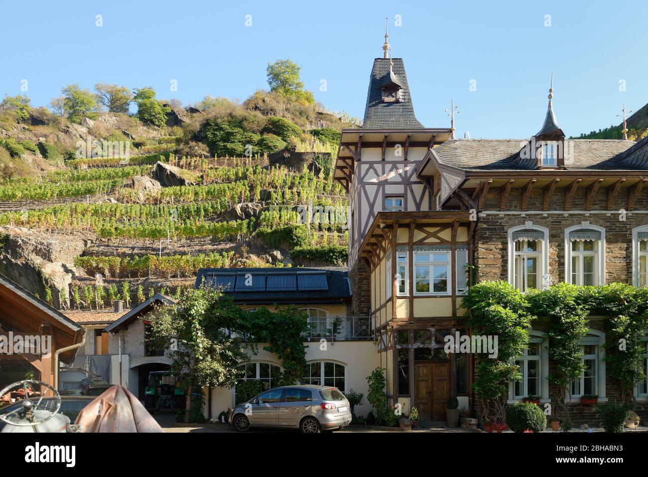 Winegrowers house with vineyard in mayschoss hi-res stock photography ...