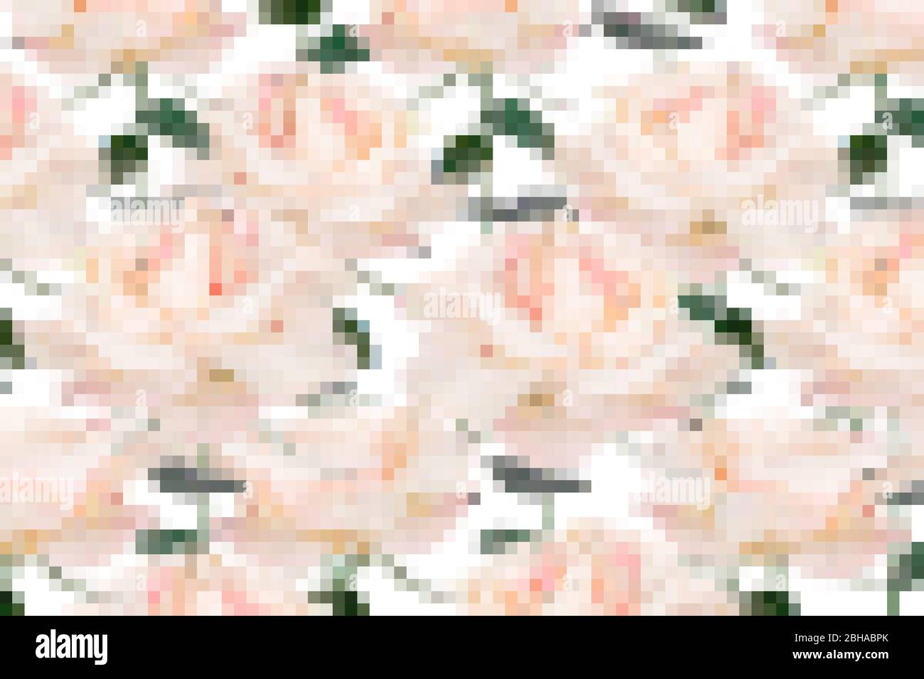 Romantic light pink realistic roses background in 3d illustration Stock ...