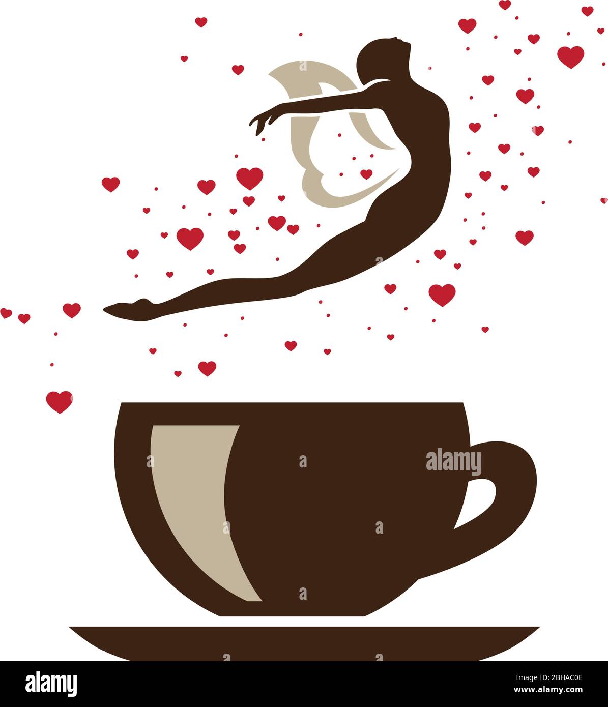 Coffee angel Stock Vector Images - Alamy