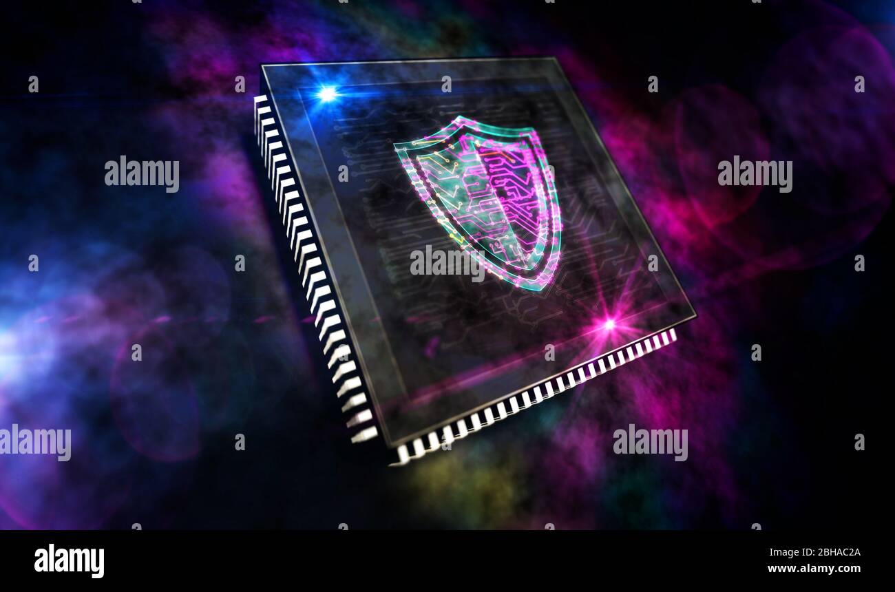 Cyber Security Digital Shield Firewall And Computer Protection
