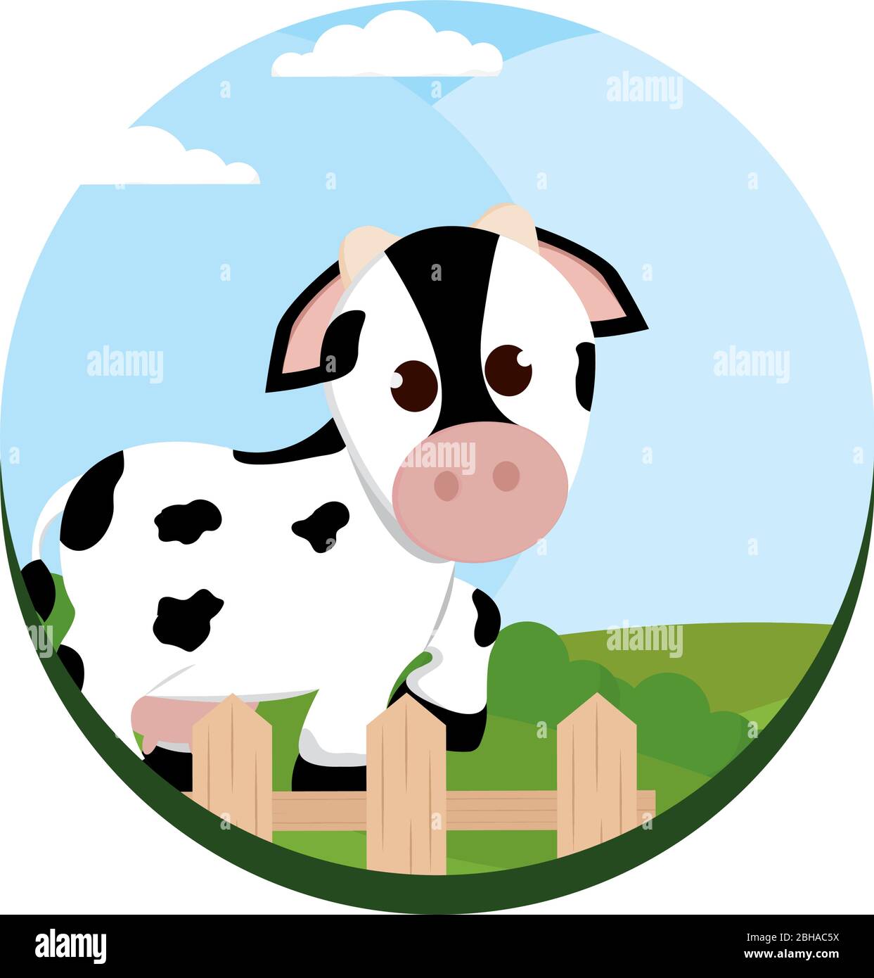 Cute cow cartoon Stock Vector Image & Art - Alamy