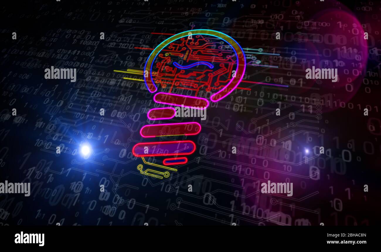 An innovative idea, creative and modern digital technology. Futuristic ...