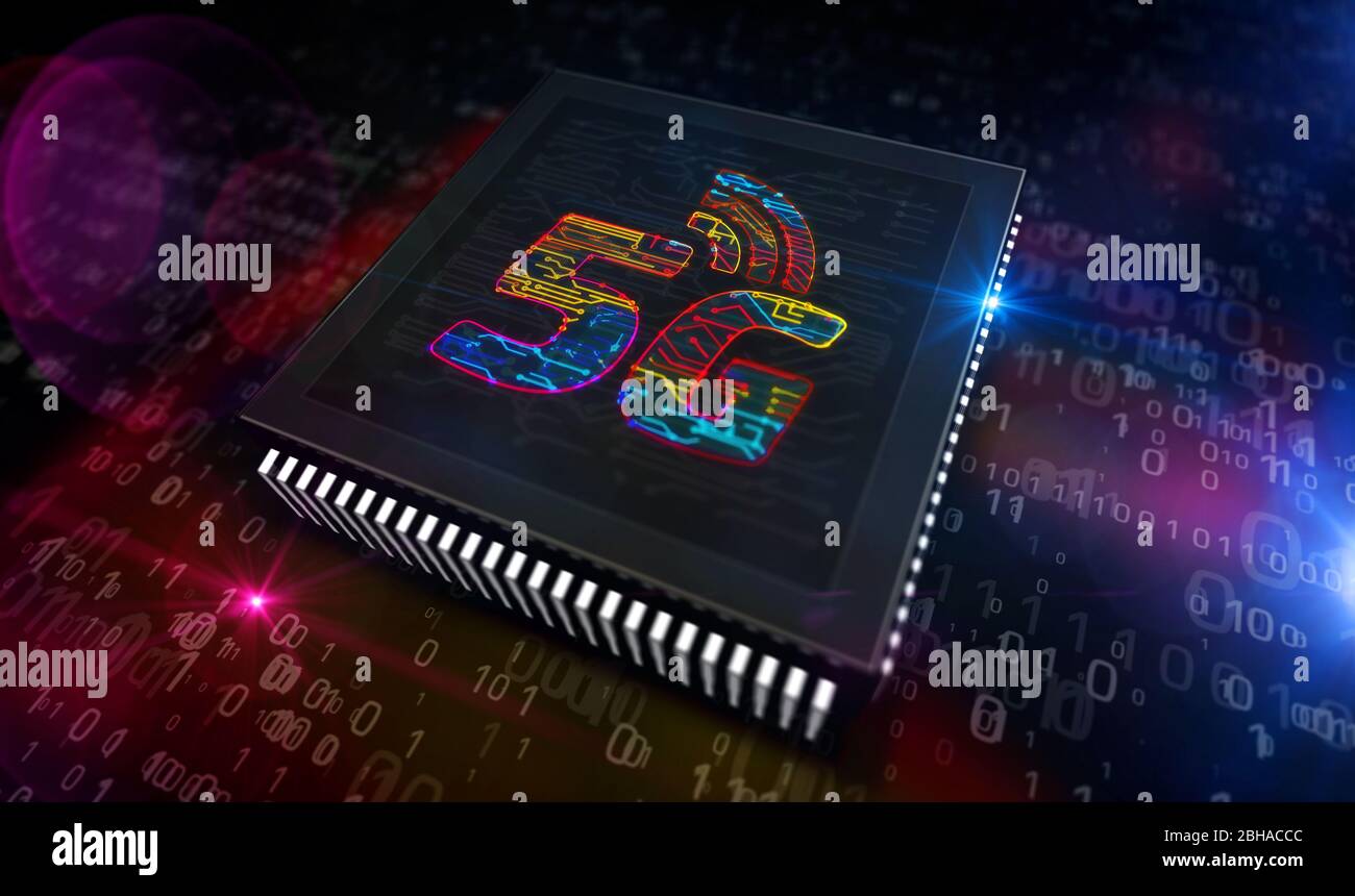 5G, futuristic technology, modern communication and iot. Mobile phone ...