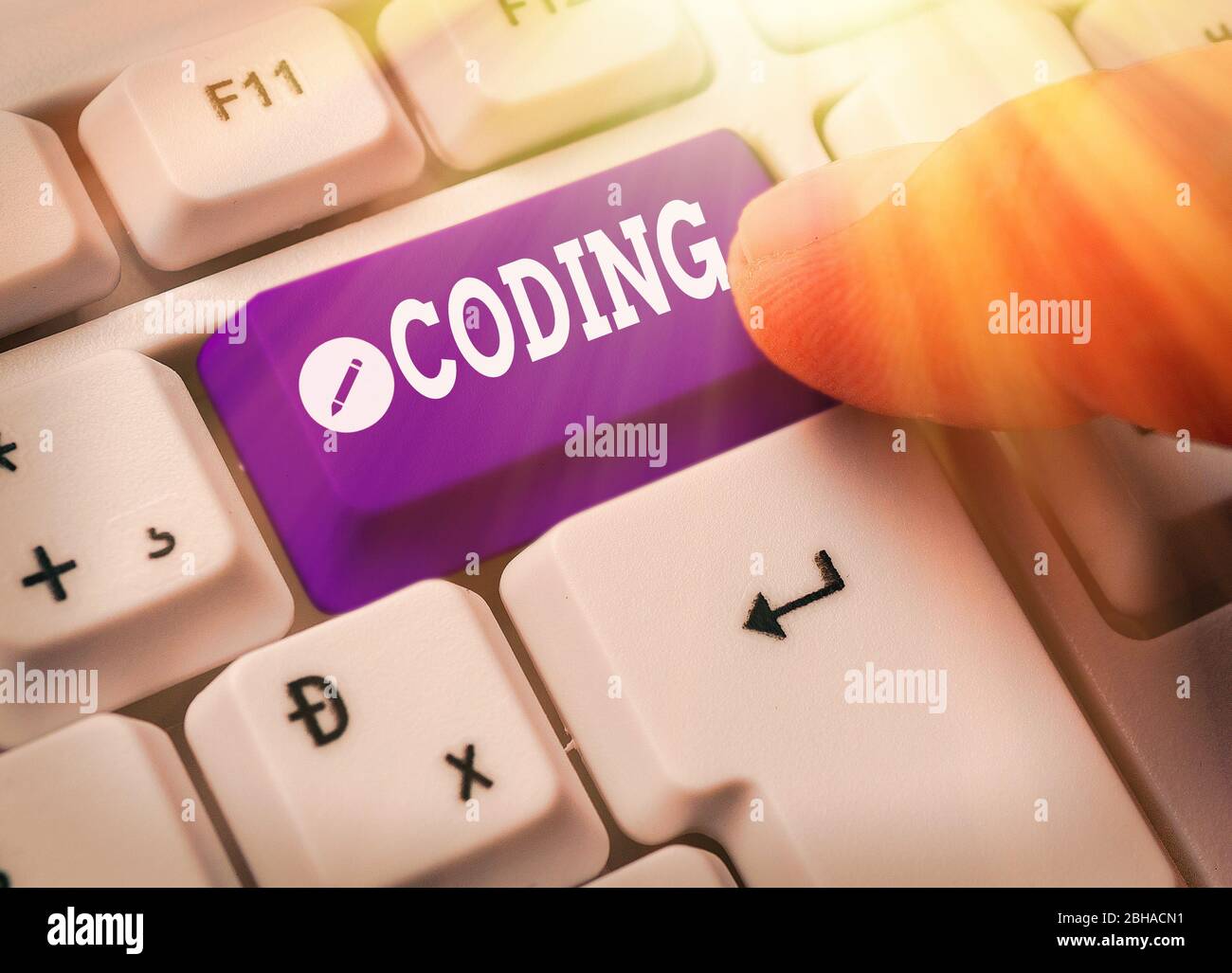 Writing Note Showing Coding Business Concept For Assigning Code To