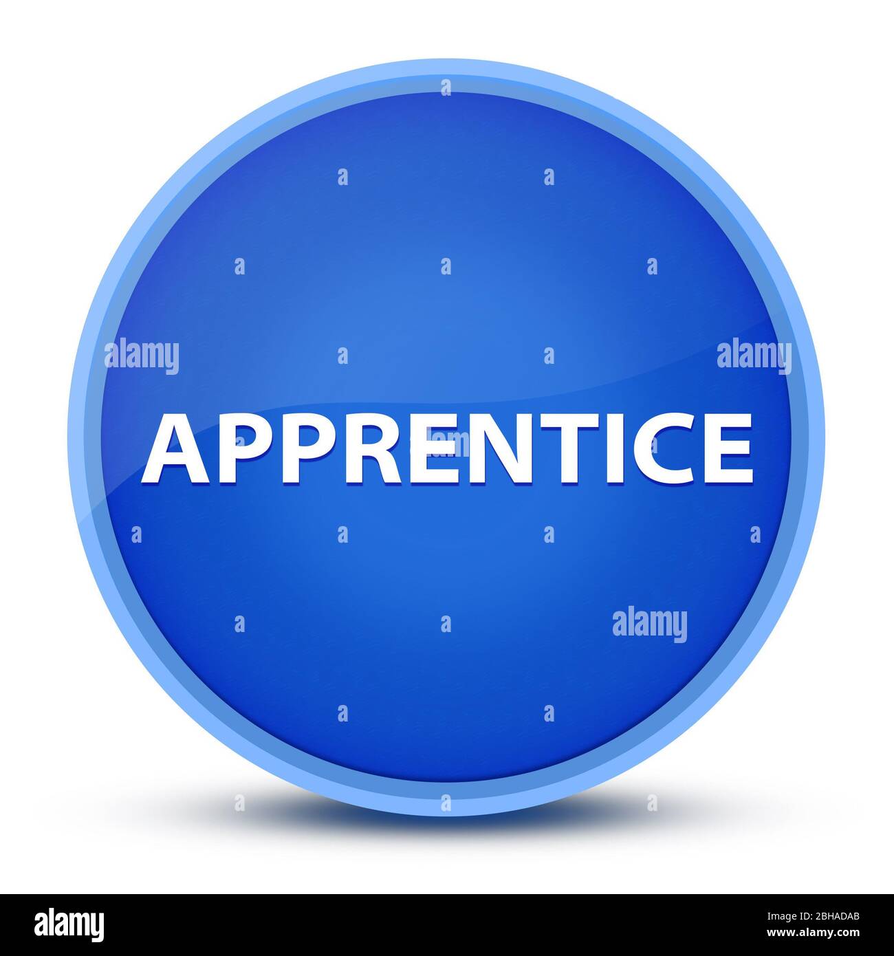 Apprentice isolated on special blue round button abstract illustration ...