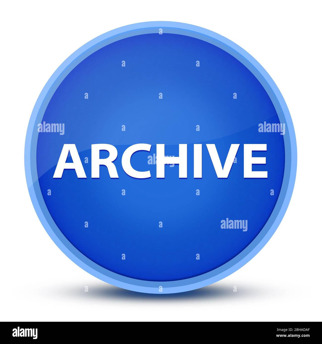 Archive isolated on special blue round button abstract illustration ...