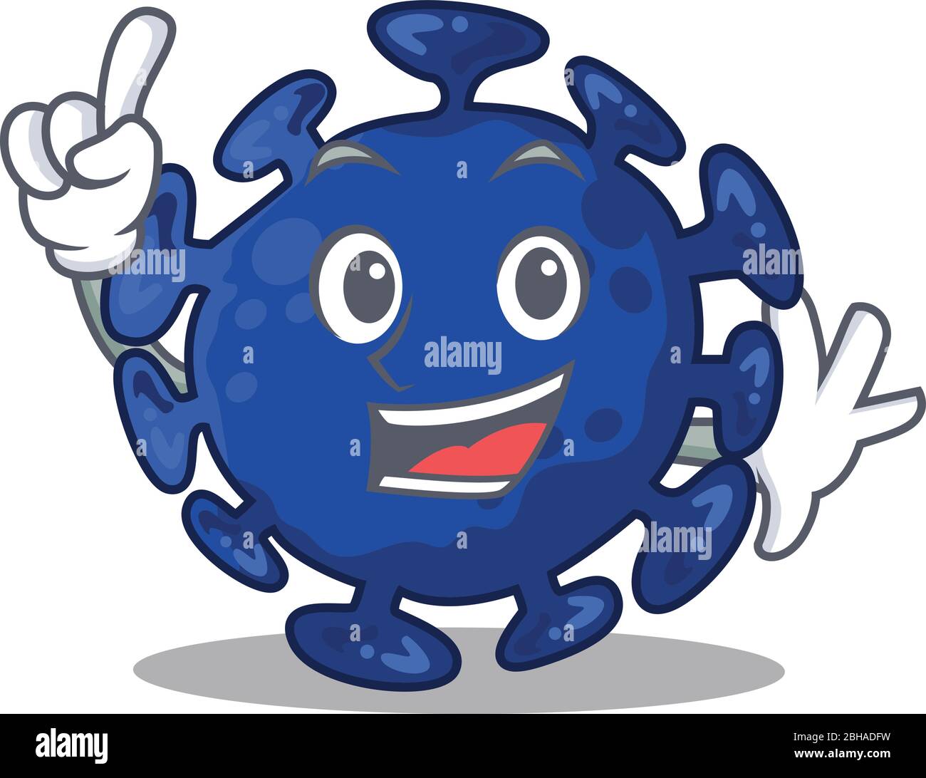 Streptococcus mascot character design with one finger gesture. Vector ...
