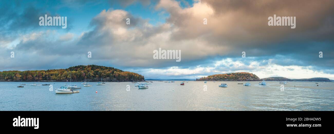USA, Maine, Mt. Desert Island, Bar Harbor, view of Frenchman Bay ...